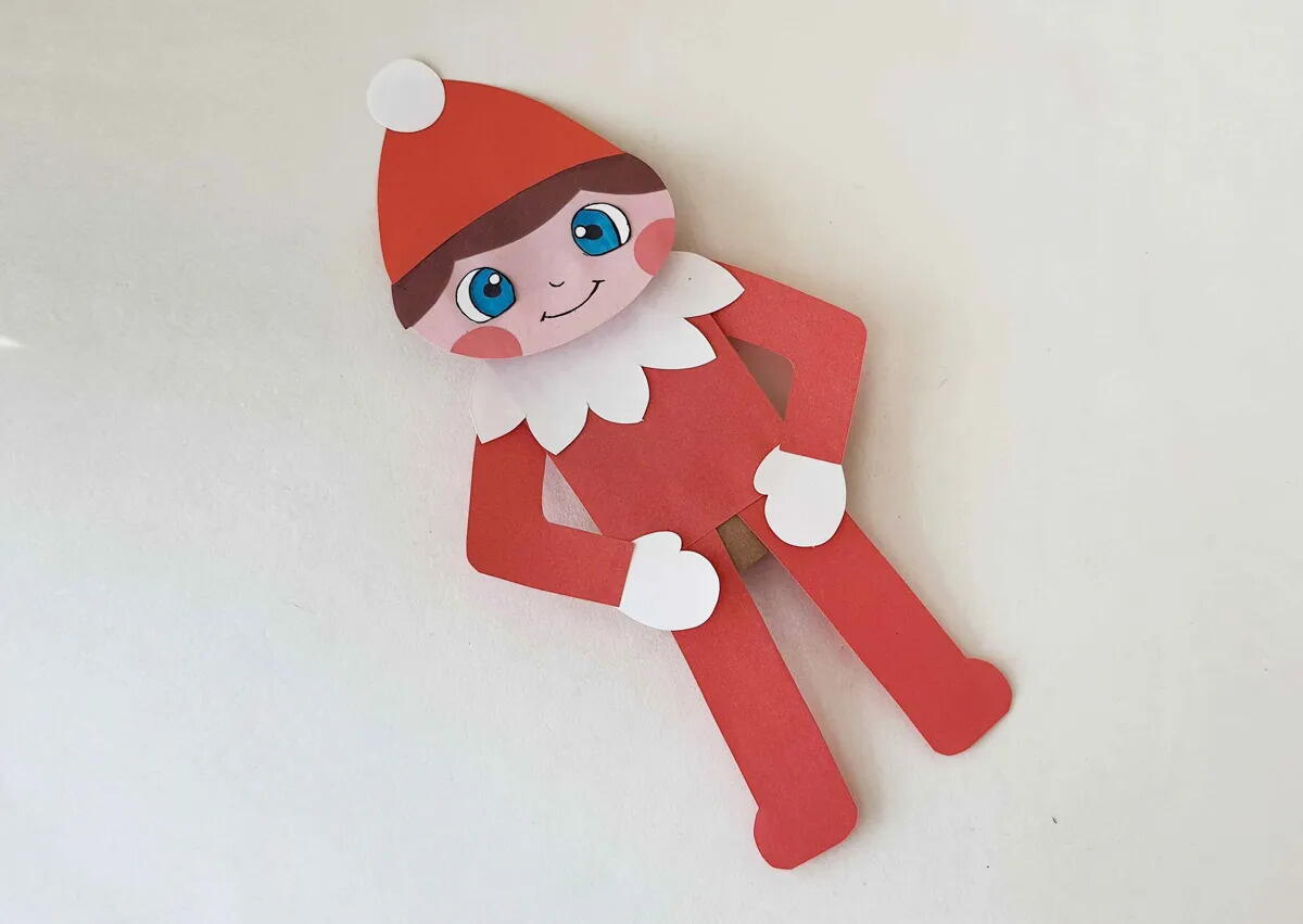 Elf On The Shelf Paper Bag Puppet | AllFreeHolidayCrafts.com