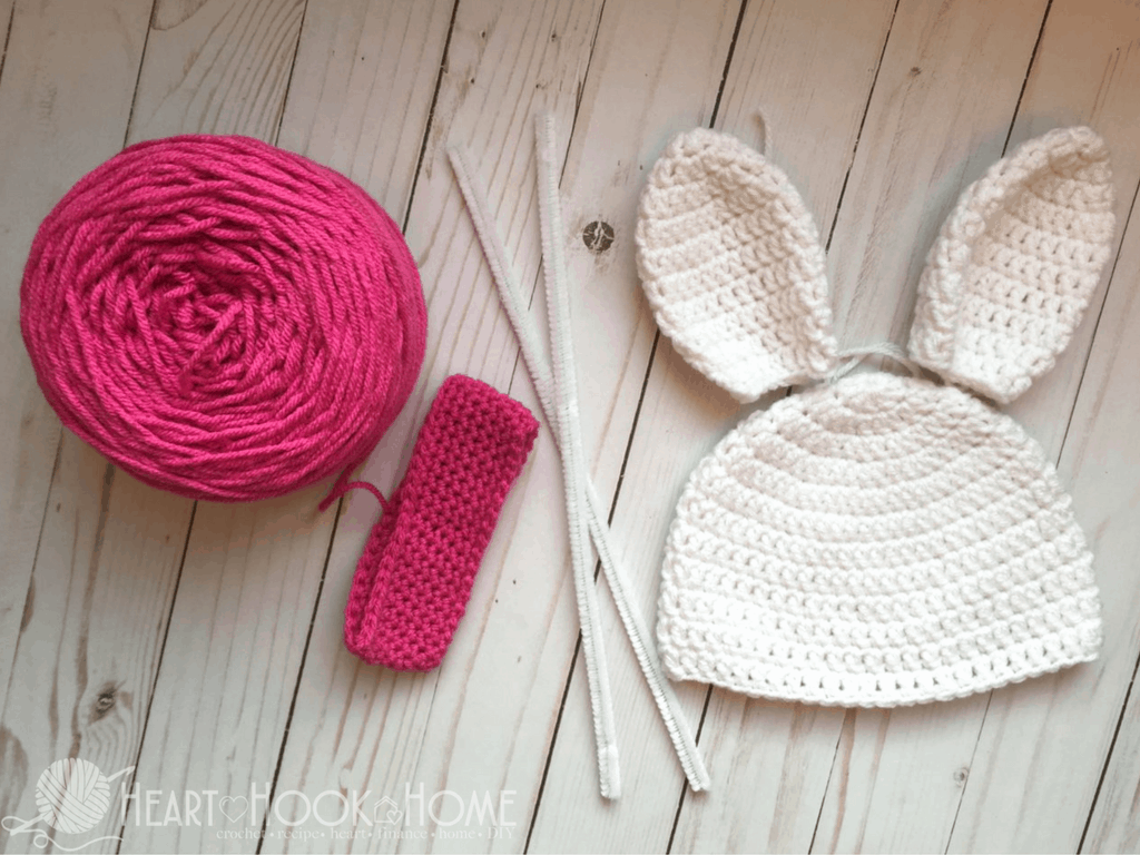 Bunny Beanie With Ears | AllFreeCrochet.com