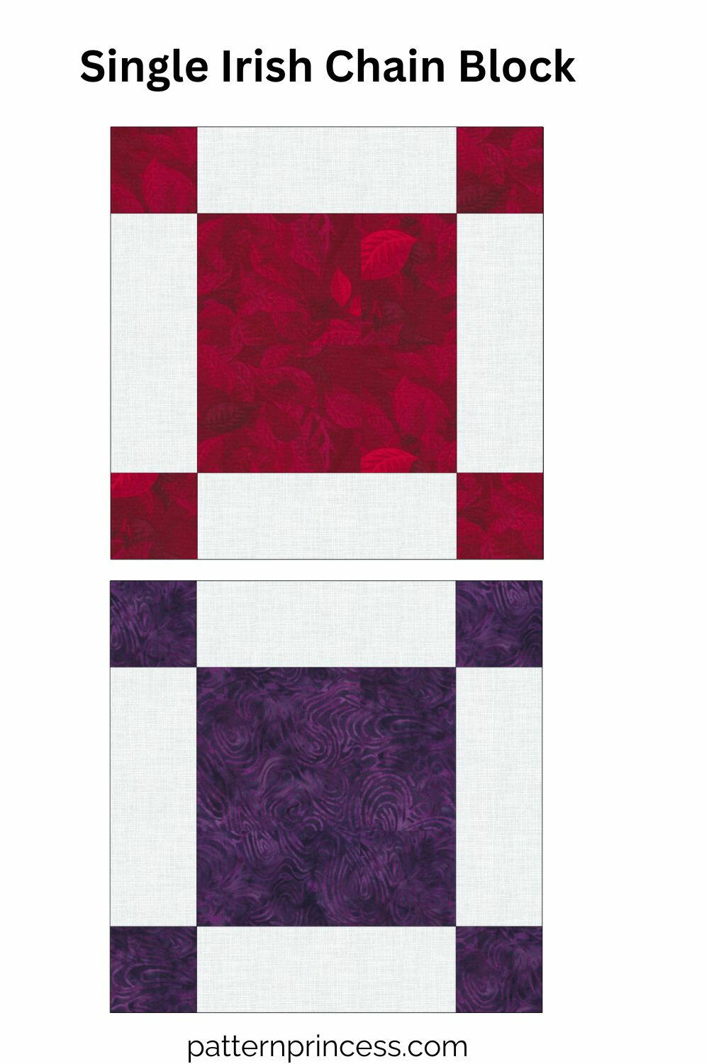 How To Make A Single Irish Chain Quilt Block Pattern | AllFreeSewing.com