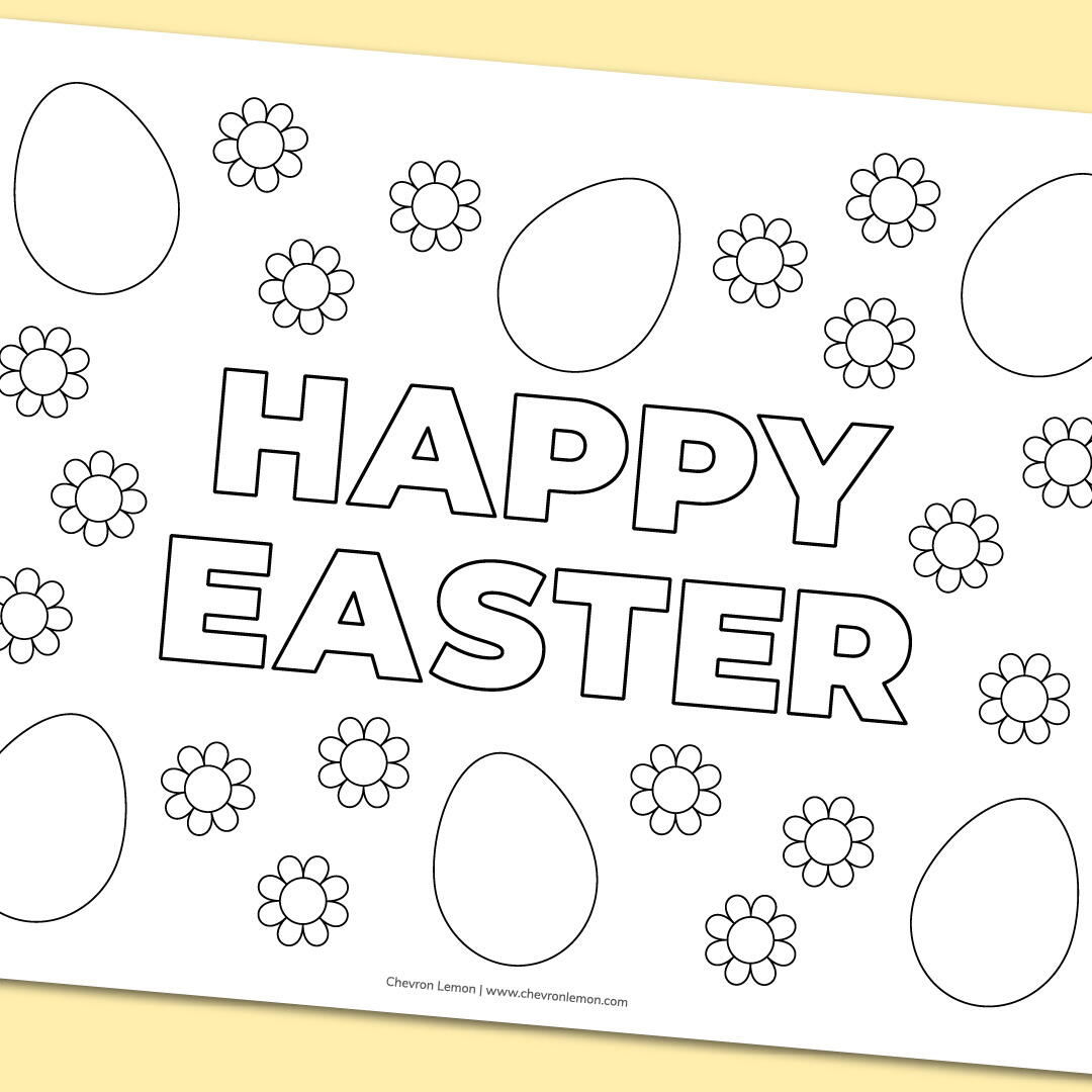 Happy Easter Coloring Page | FaveCrafts.com