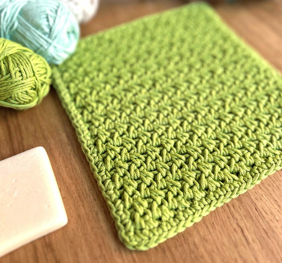 Grassy Plains Crochet Washcloth | FaveCrafts.com