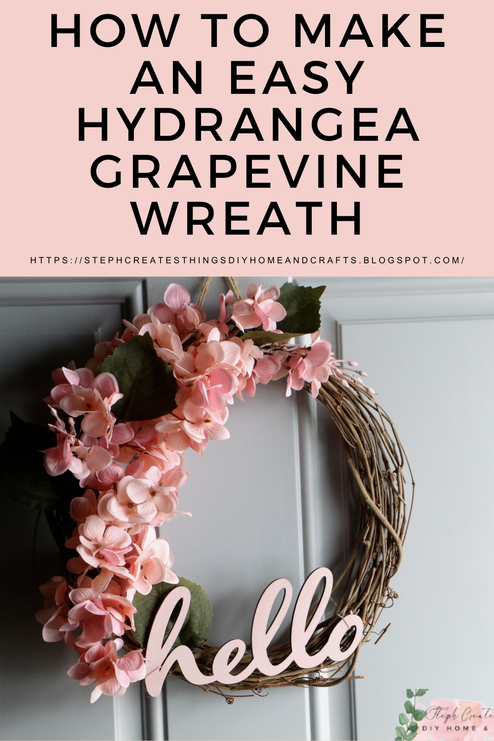 How To Make An Easy Hydrangea Grapevine Wreath | FaveCrafts.com