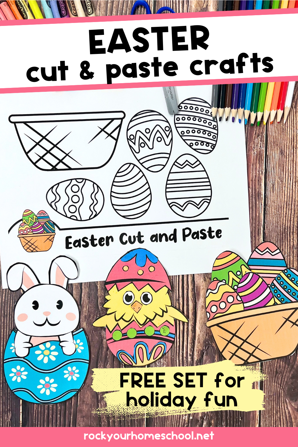 Free Printable Easter Crafts For Kids: Cute Cut And Paste Activities ...