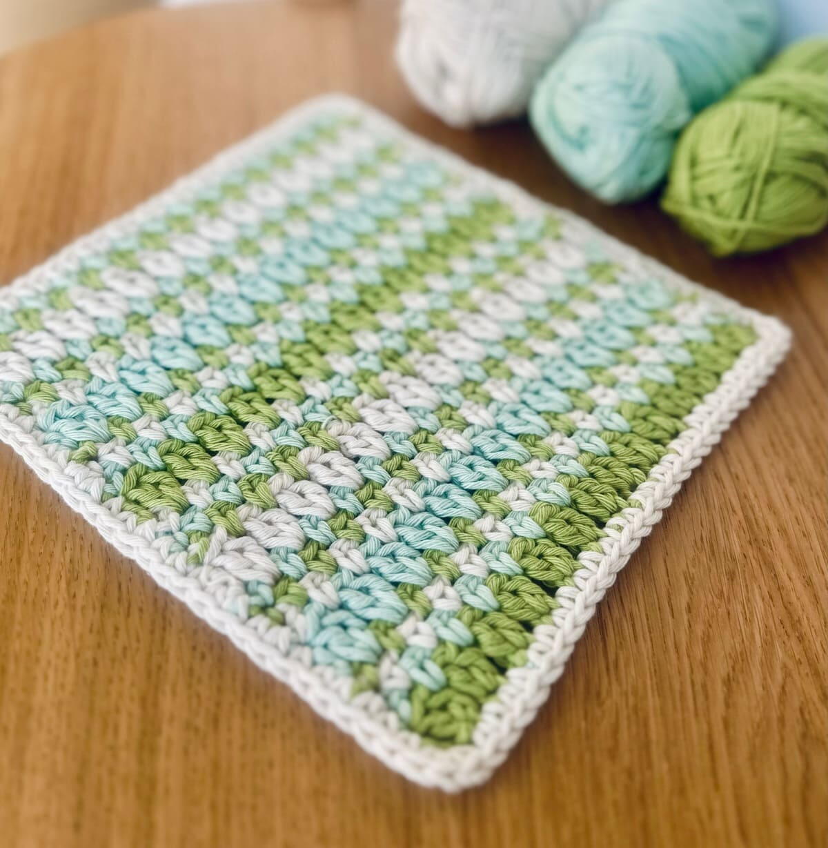 Spring Meadow Washcloth | AllFreeCrochet.com