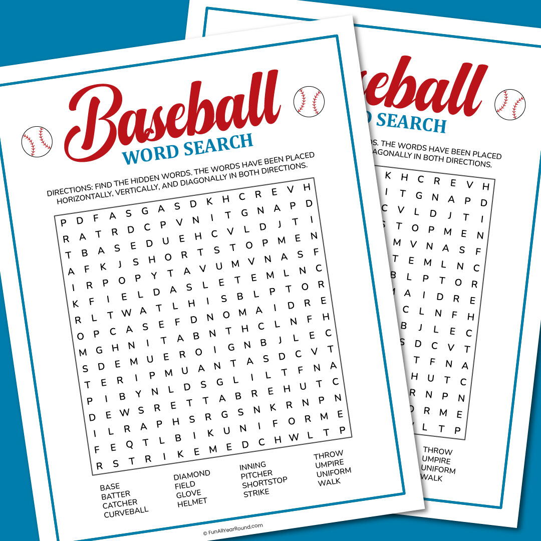 Baseball Word Search | FaveCrafts.com