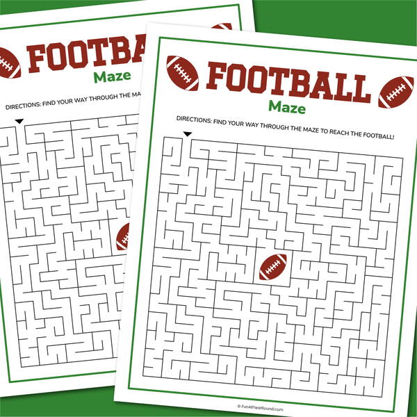 Football Maze | DIYIdeaCenter.com