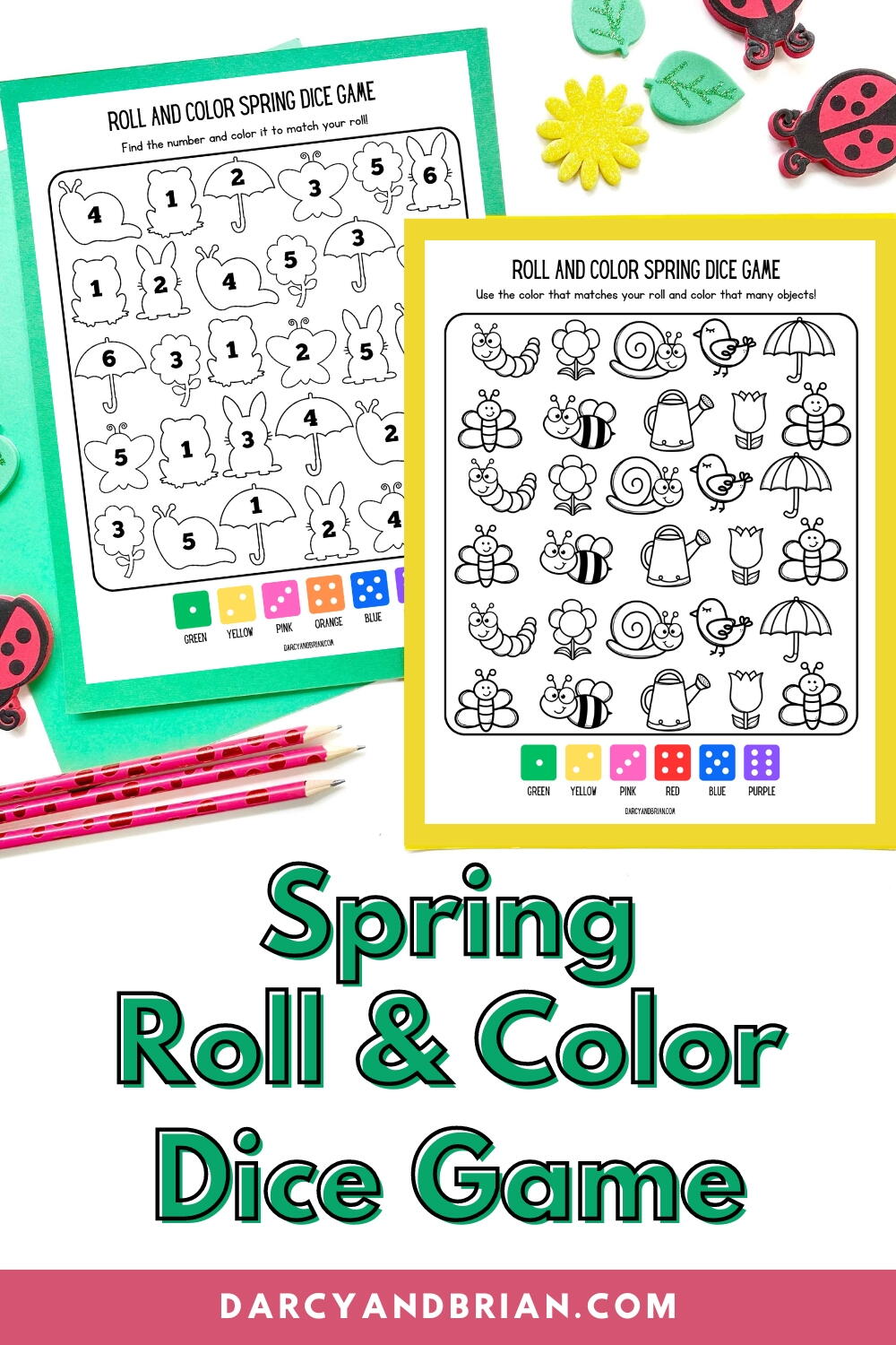 Roll And Color Spring | AllFreeKidsCrafts.com