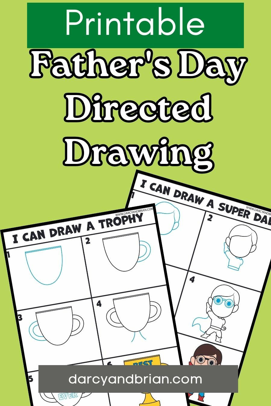 Father's Day Directed Drawing Printable | AllFreeHolidayCrafts.com