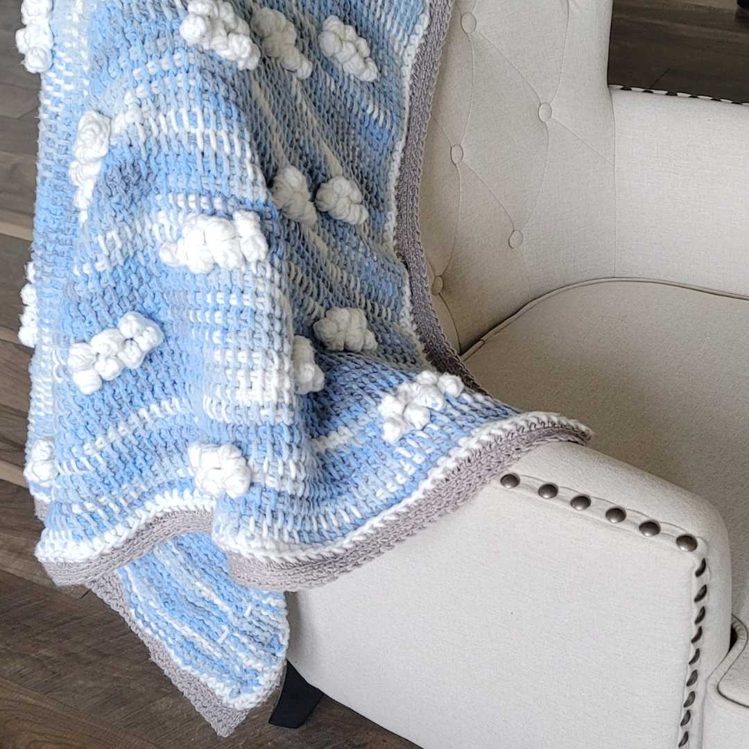 Sky Clouds Blanket | AllFreeCrochetAfghanPatterns.com