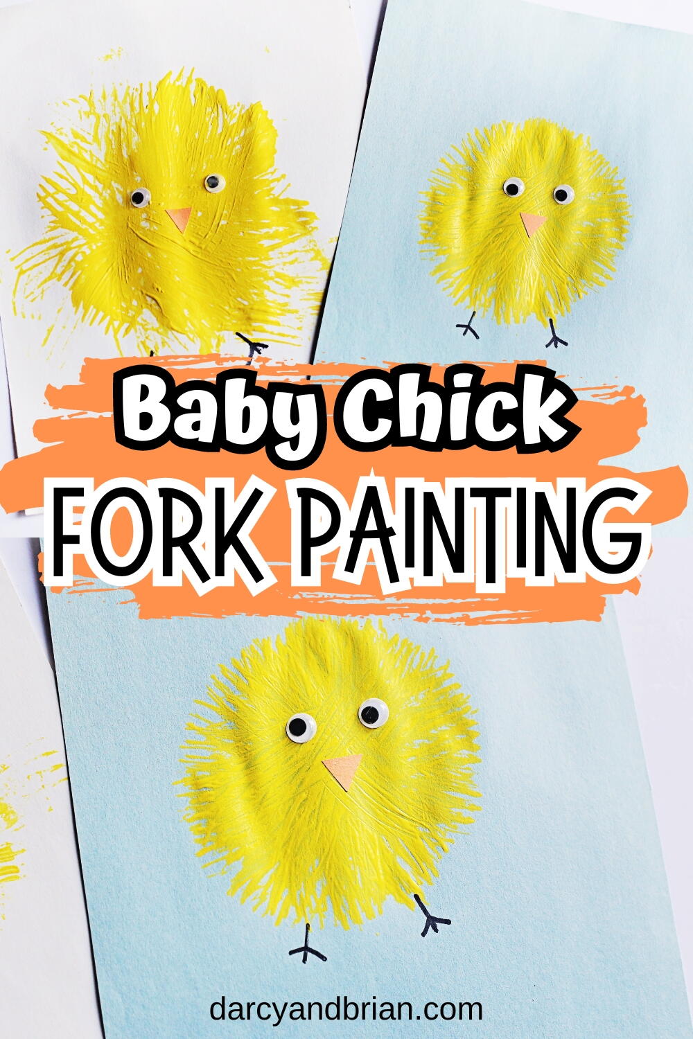 Chick Fork Painting | AllFreePaperCrafts.com