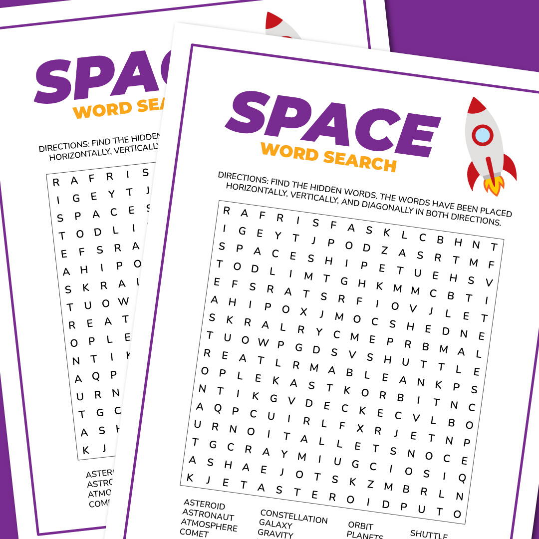 Space Word Search | AllFreeKidsCrafts.com