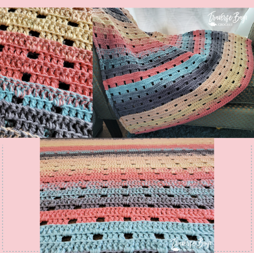 Quick Easy 2 Row Blanket | AllFreeCrochet.com