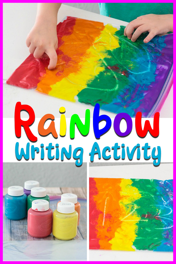 Rainbow Bag Writing Tray | AllFreeHolidayCrafts.com