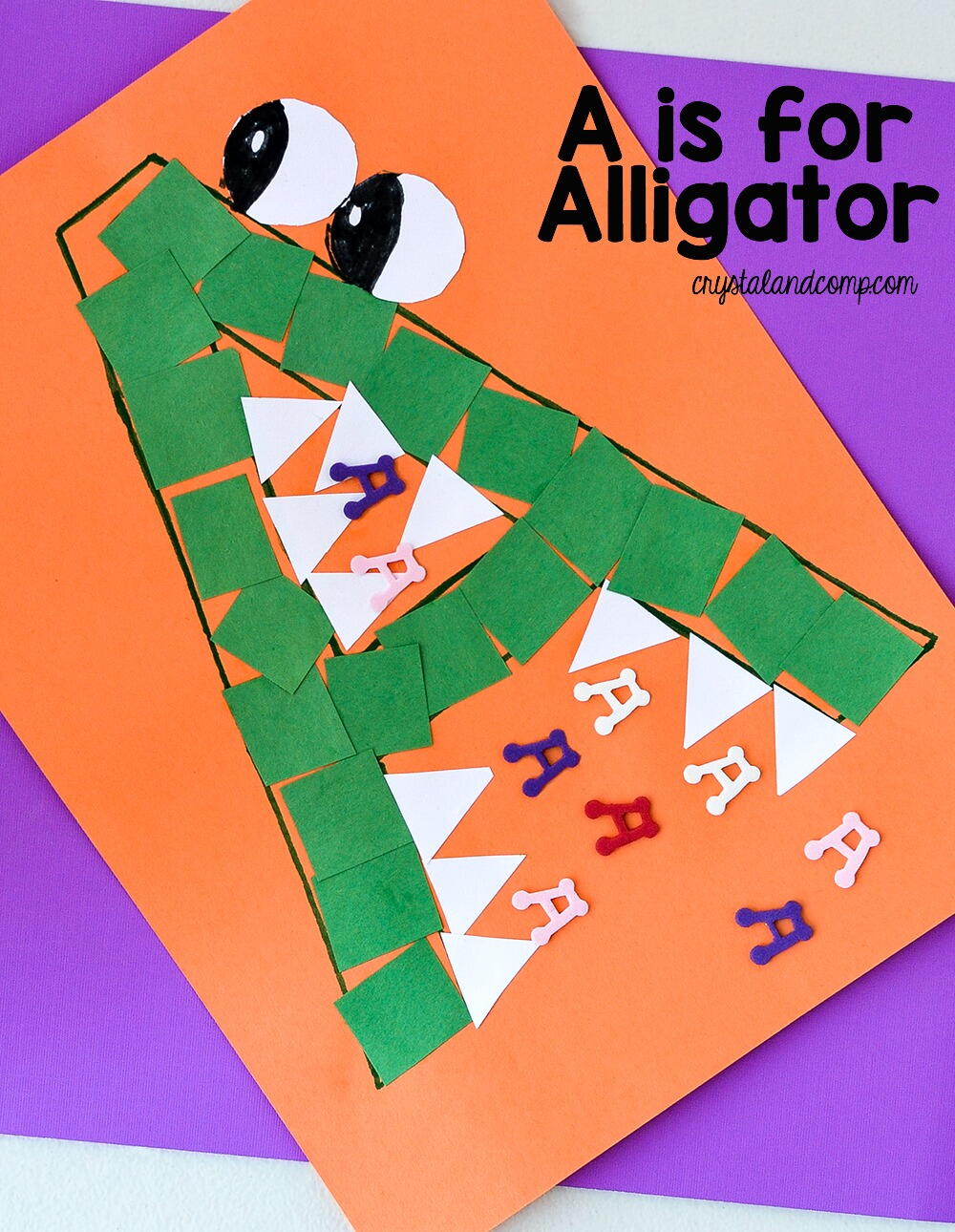A Is For Alligator Preschool Craft With Printable | FaveCrafts.com