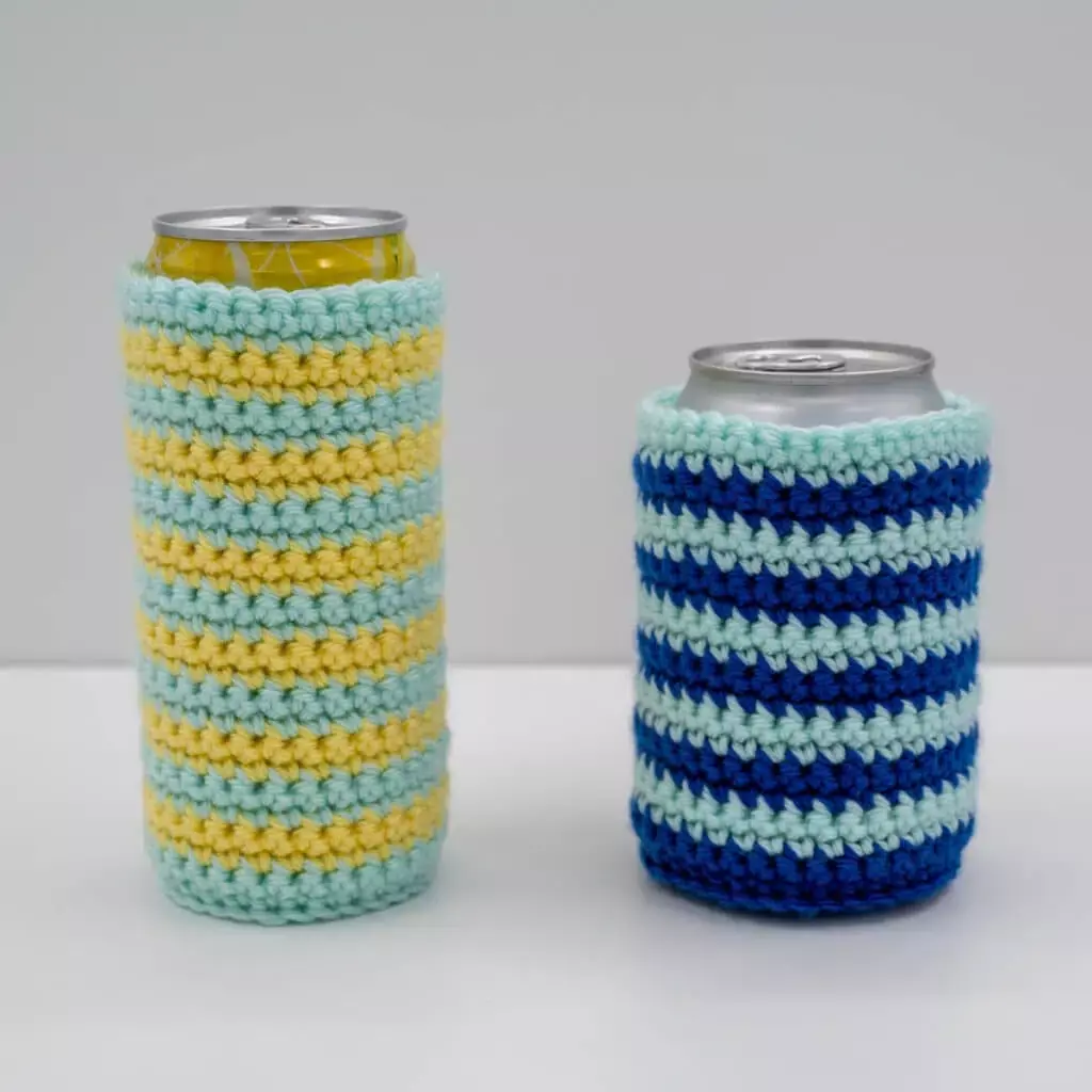 Crochet Can Cozy Pattern (2 Sizes) | AllFreeChristmasCrafts.com