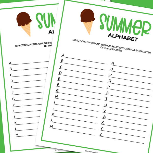 Summer Alphabet | DIYIdeaCenter.com
