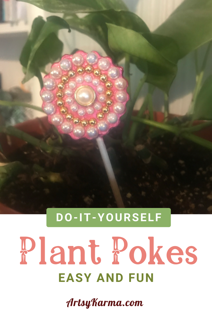 How To Make Pearly Plant Pokes | DIYIdeaCenter.com
