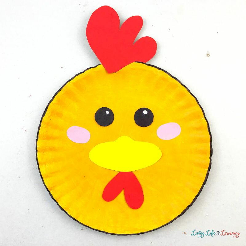 Chicken Paper Plate Craft | AllFreeKidsCrafts.com