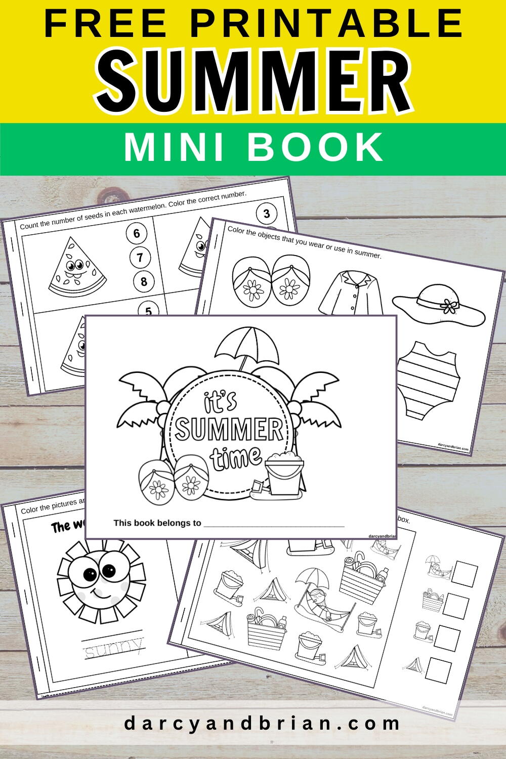 Summer Mini Book Printable | FaveCrafts.com