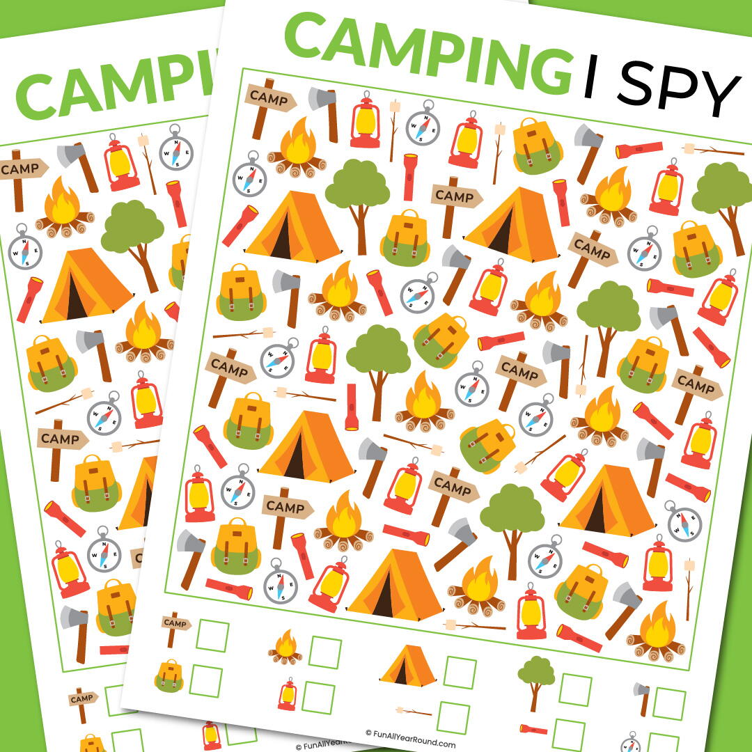 Camping I Spy | AllFreePaperCrafts.com