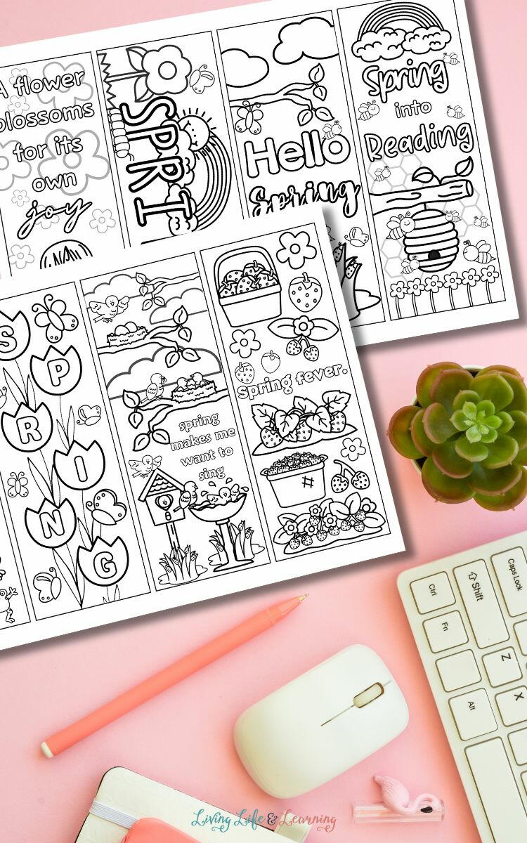 Printable Spring Bookmarks | AllFreeKidsCrafts.com