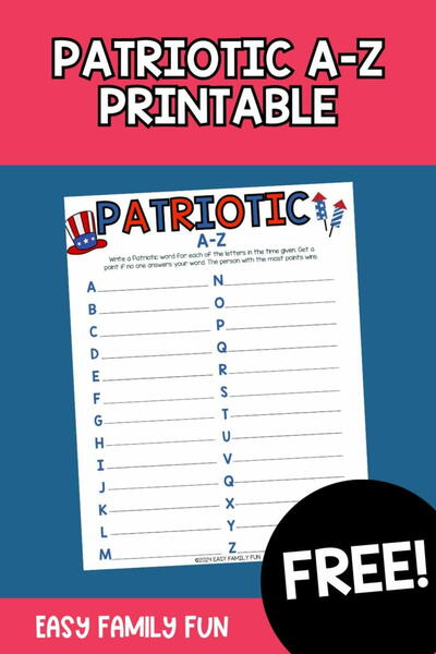 Patriotic Words That Start With A-z | DIYIdeaCenter.com