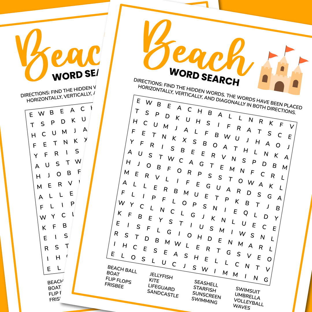 Beach Word Search | FaveCrafts.com