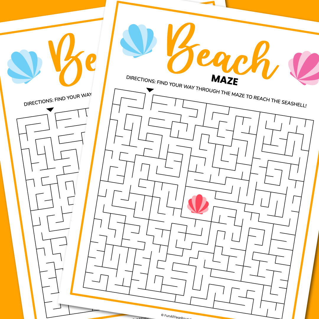 Beach Maze | AllFreeKidsCrafts.com