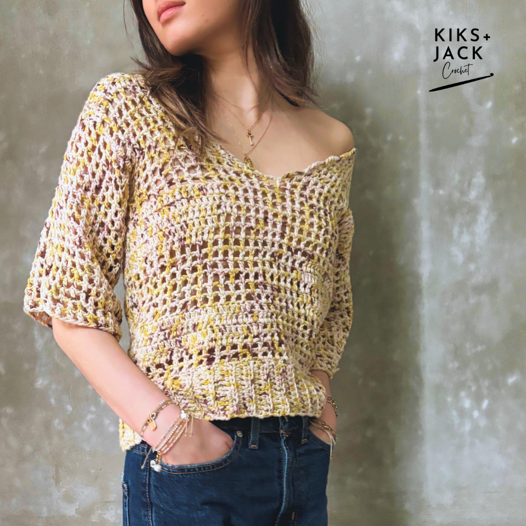 Quick Easy Summer Mesh Crochet Top | AllFreeCrochet.com