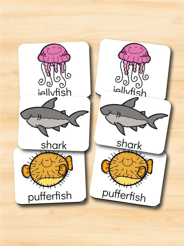 Ocean Printable Matching Game | AllFreeKidsCrafts.com