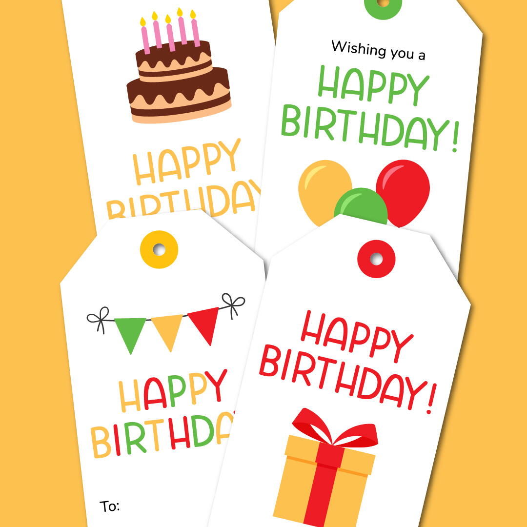 Happy Birthday Gift Tags | FaveCrafts.com