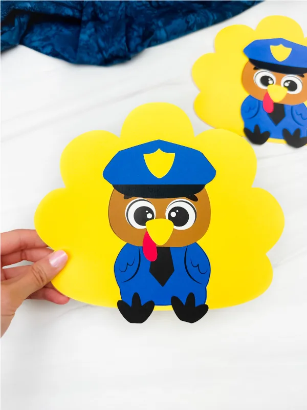 Turkey In Disguise Police Officer Craft | AllFreeKidsCrafts.com