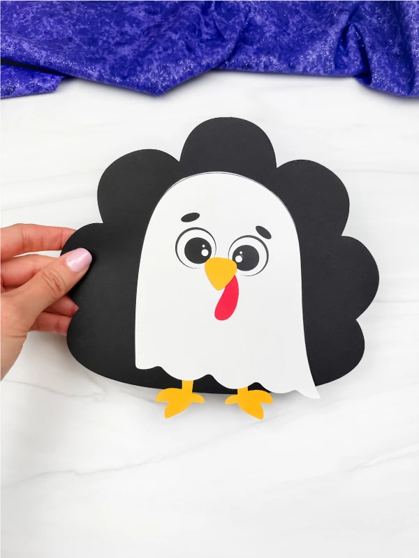 Disguise A Turkey As A Ghost Craft | AllFreeKidsCrafts.com