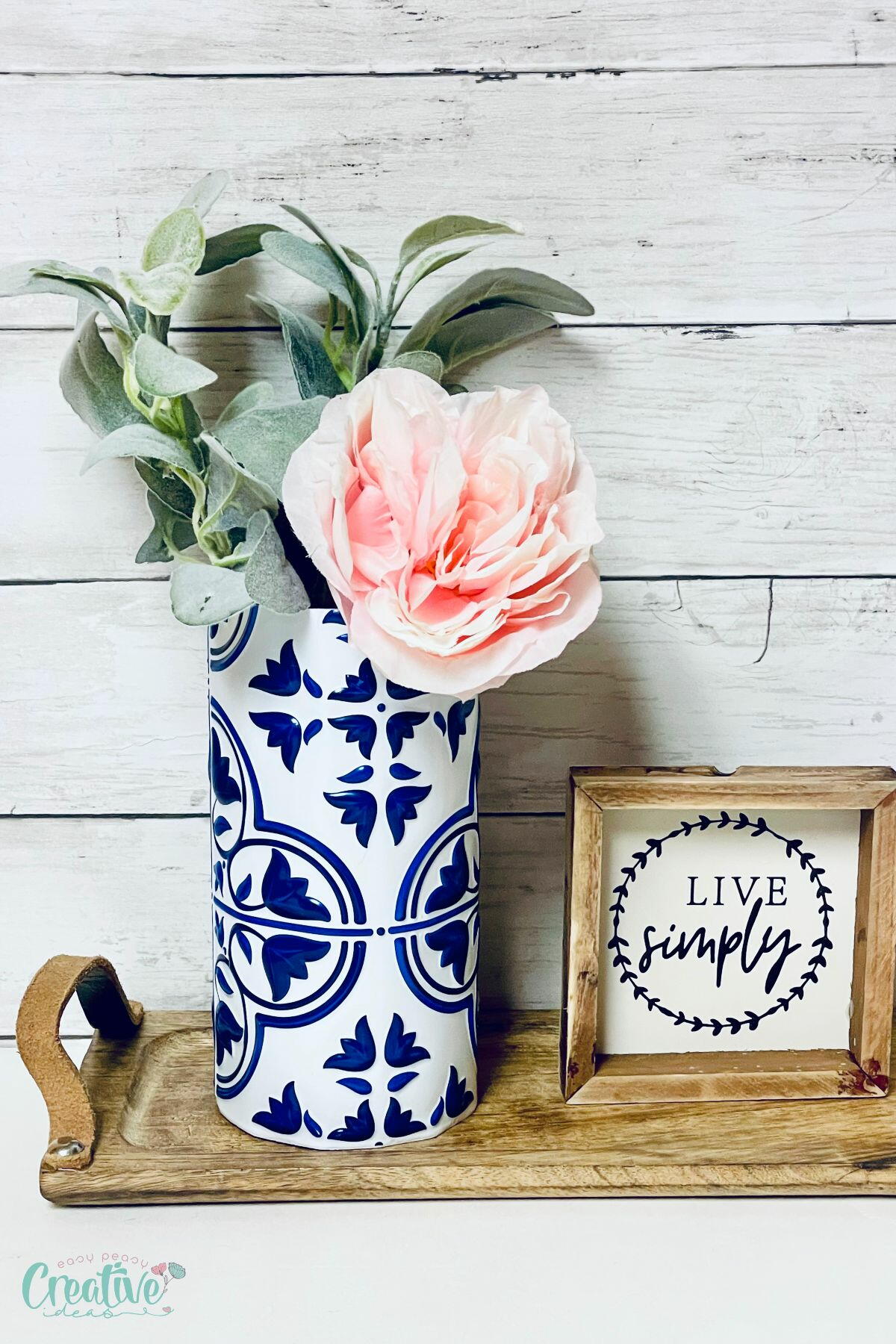 Diy Tile Vase Farmhouse Decor | CheapThriftyLiving.com