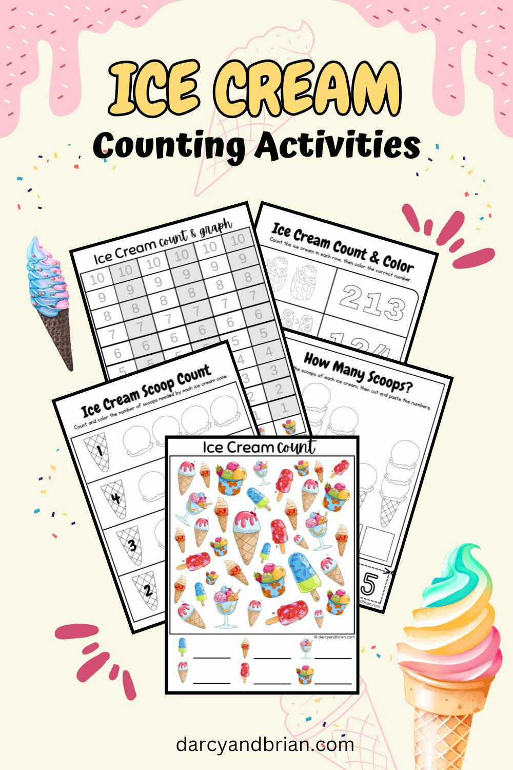 Ice Cream Counting Activity | AllFreePaperCrafts.com