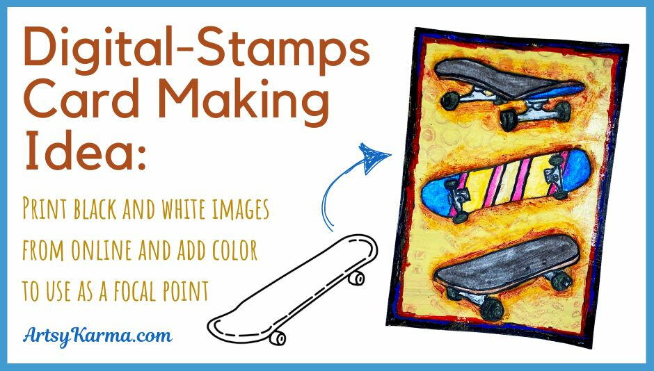 Creative Card Making: How To Print And Color Digital Stamps For Mixed ...