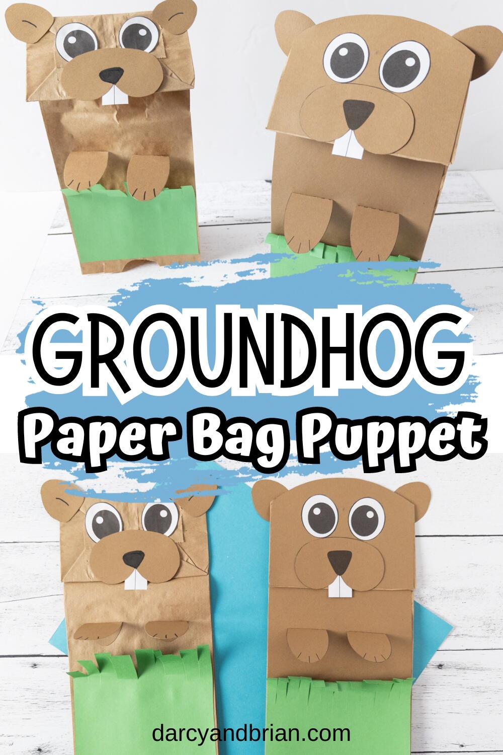 Groundhog Paper Bag Puppet Craft | AllFreeKidsCrafts.com