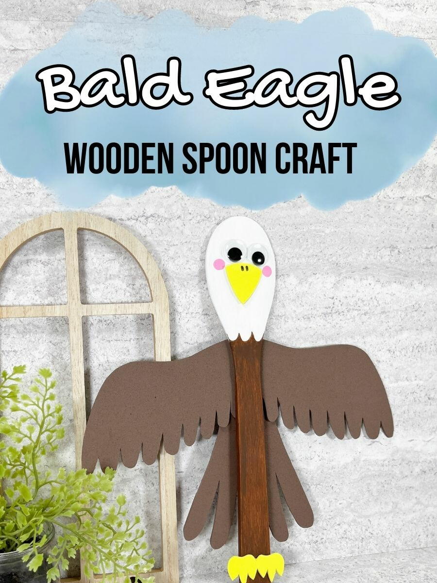 Bald Eagle Wooden Spoon Craft | AllFreeKidsCrafts.com