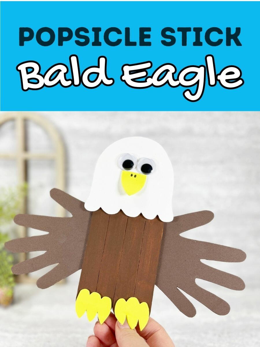 Popsicle Stick Bald Eagle Craft | AllFreeHolidayCrafts.com
