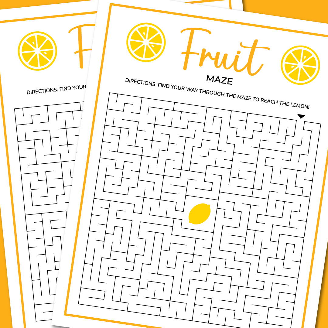 Fruit Maze | AllFreeKidsCrafts.com