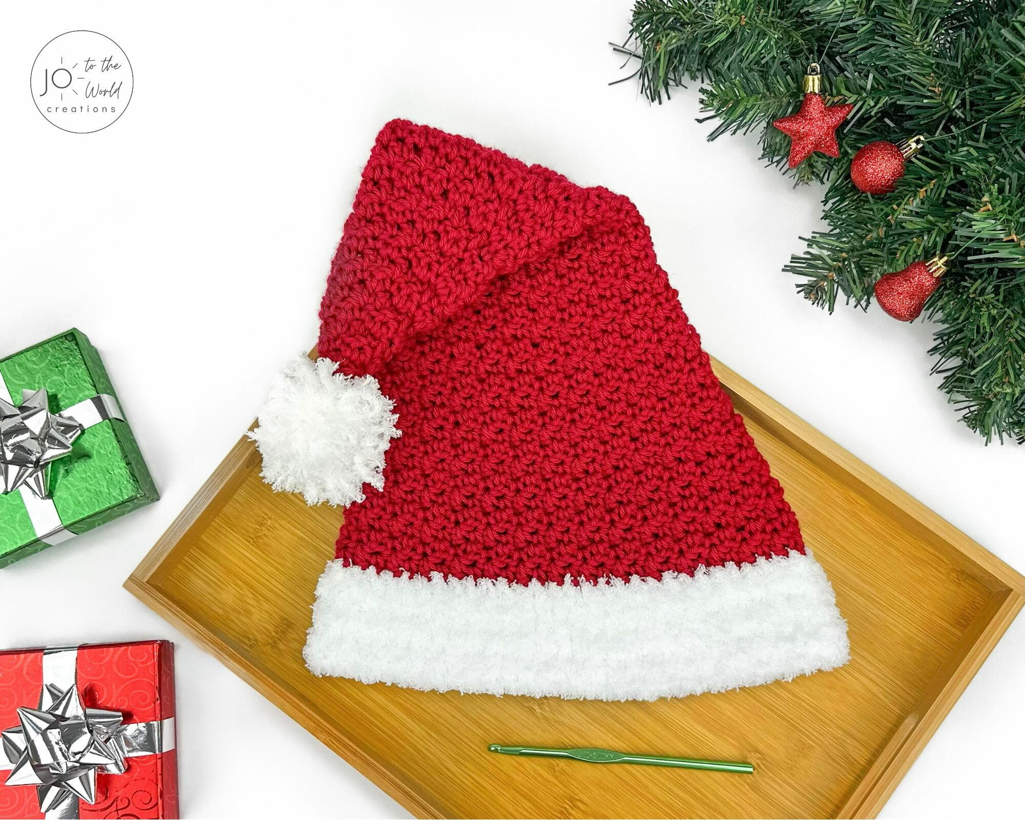 Easy Santa Hat Crochet Pattern | AllFreeCrochet.com