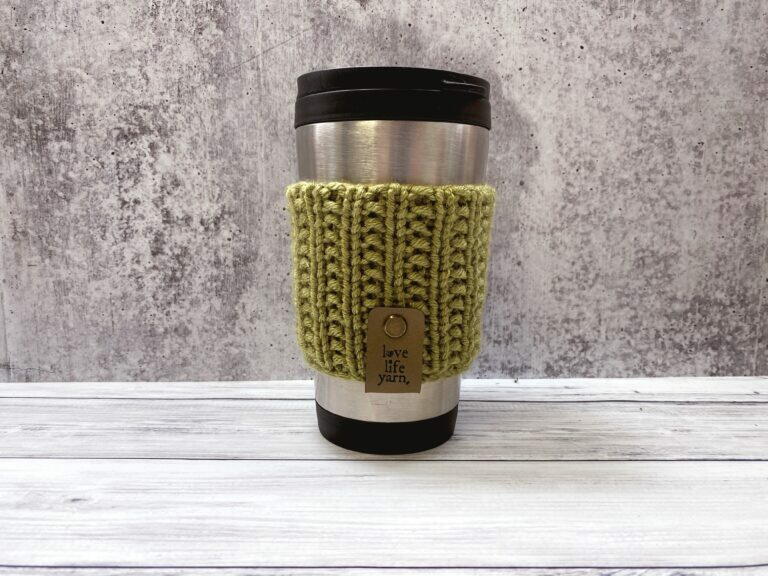 Beginner Knit Mug Cozy | AllFreeKnitting.com