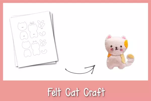 Cute Felt Cat Craft | DIYIdeaCenter.com