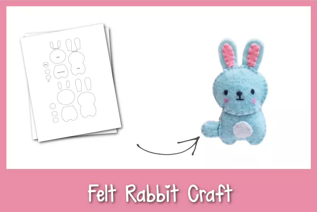 Adorable Felt Rabbit Craft | AllFreeKidsCrafts.com