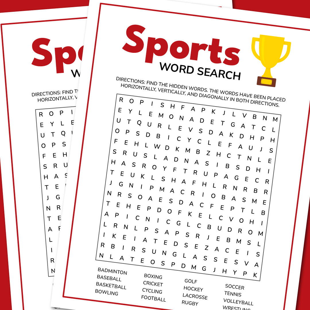 Sports Word Search | AllFreeKidsCrafts.com