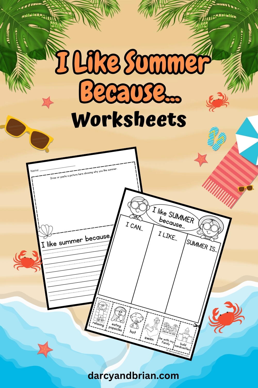 I Like Summer Because Worksheet | AllFreeKidsCrafts.com