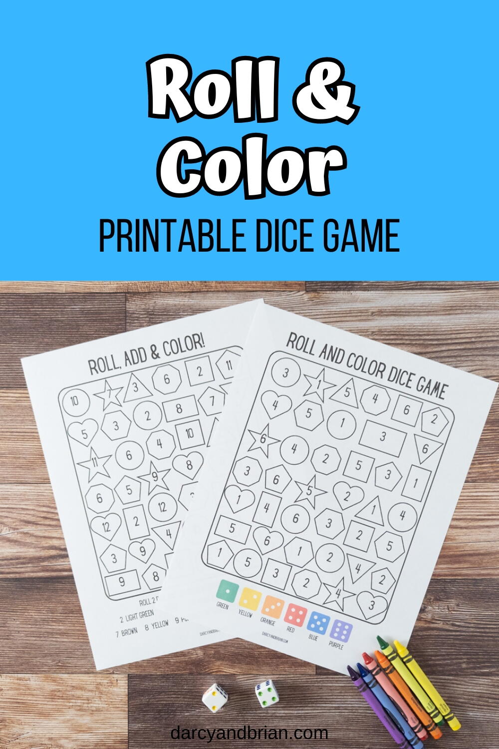 Roll And Color Dice Game | AllFreeKidsCrafts.com