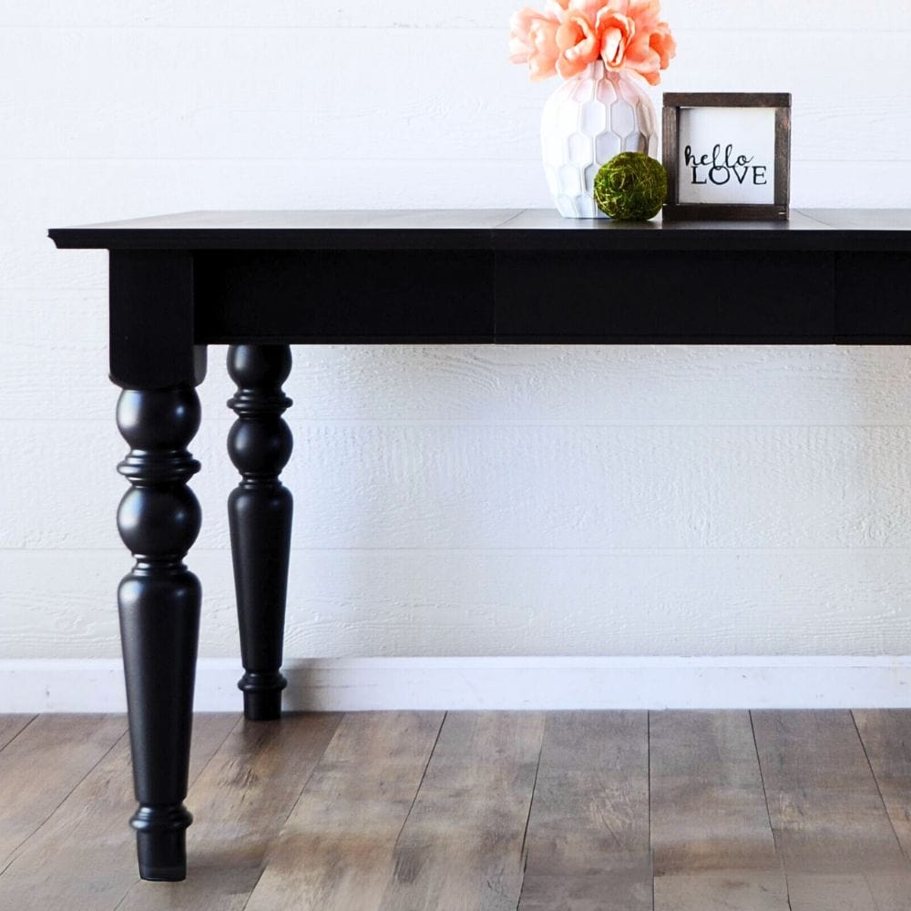 Classic Black Kitchen Table | DIYIdeaCenter.com