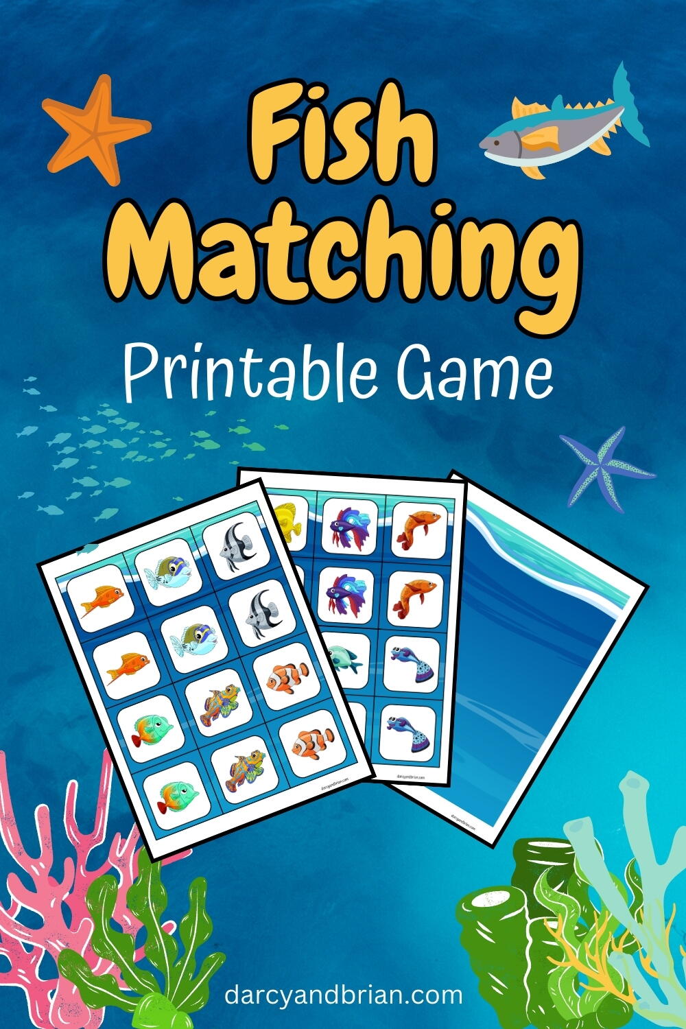 Fish Matching Game Printable | AllFreeKidsCrafts.com