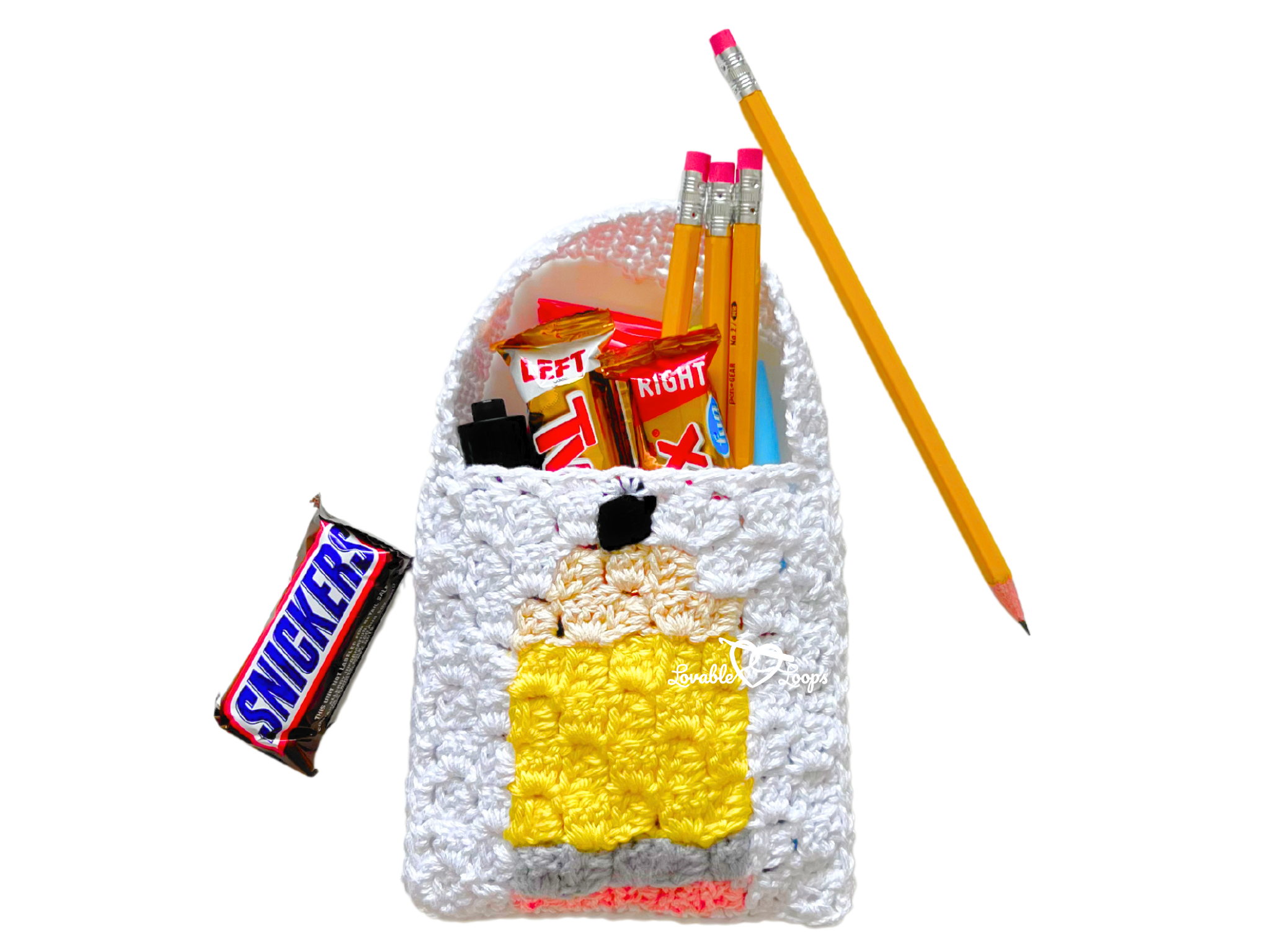 Mini Teacher Gift Bag | AllFreeCrochet.com